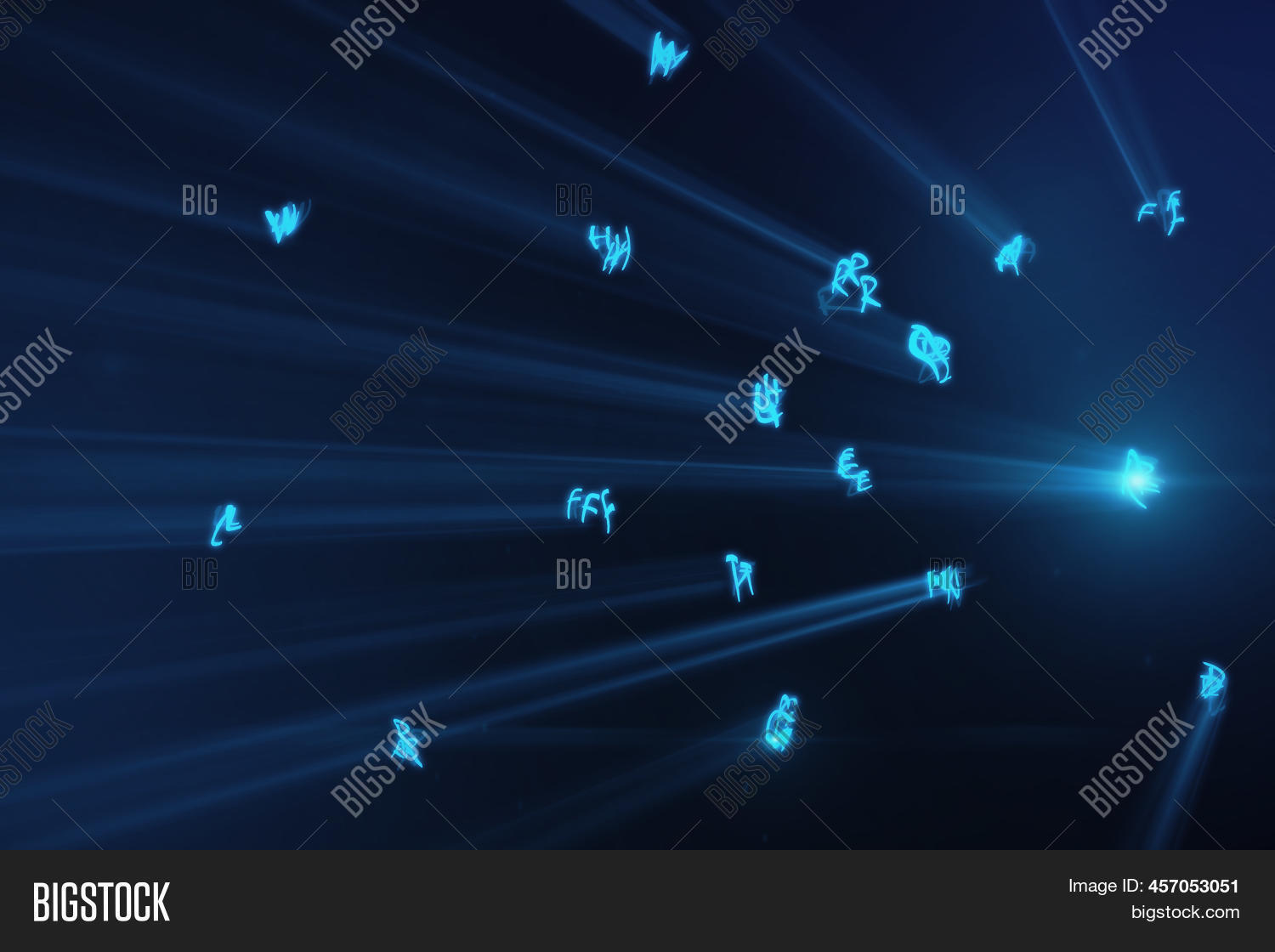 Abstract Blue Letter Image & Photo (Free Trial) | Bigstock