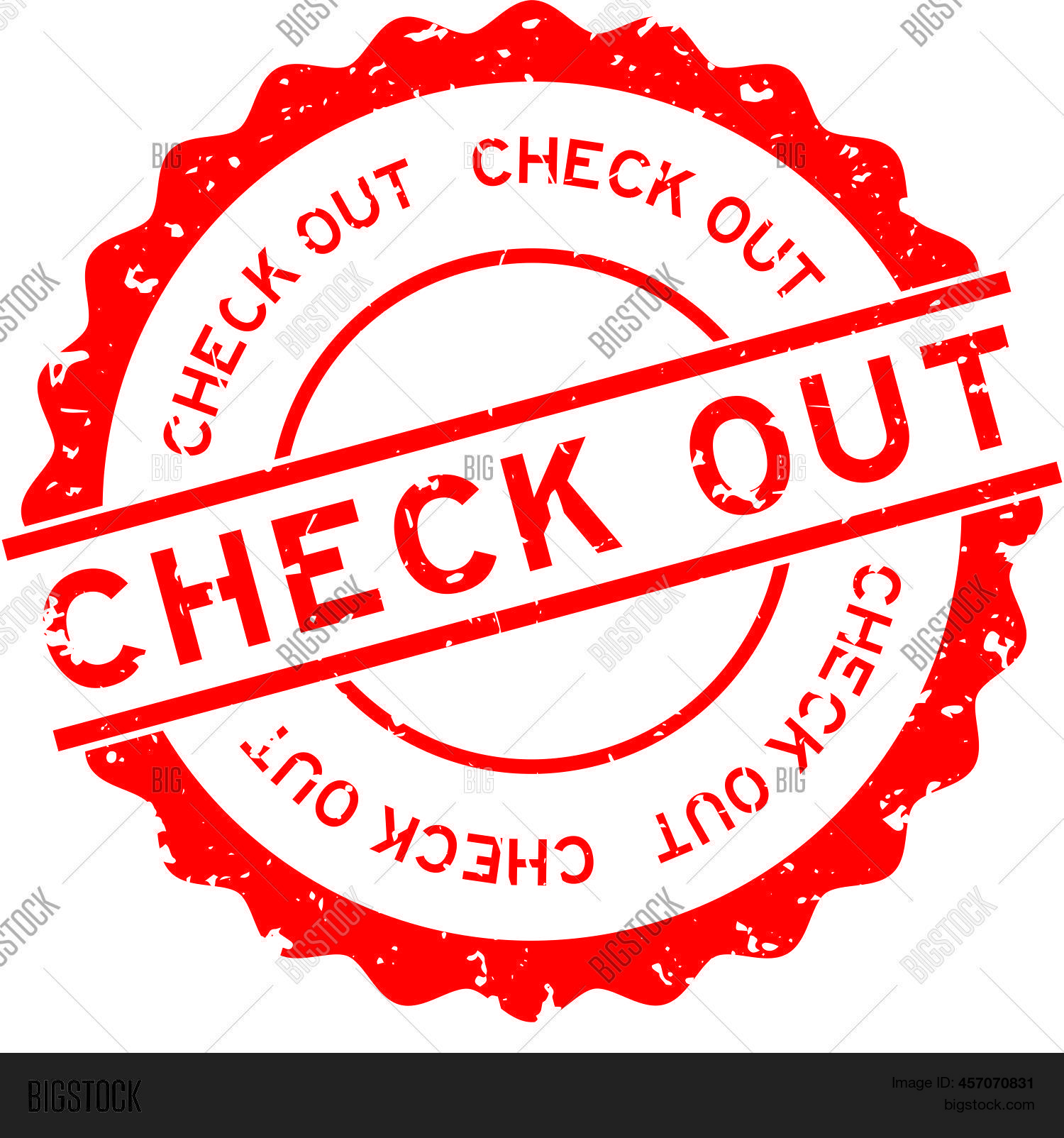 Grunge Red Check Out Vector & Photo (Free Trial) | Bigstock