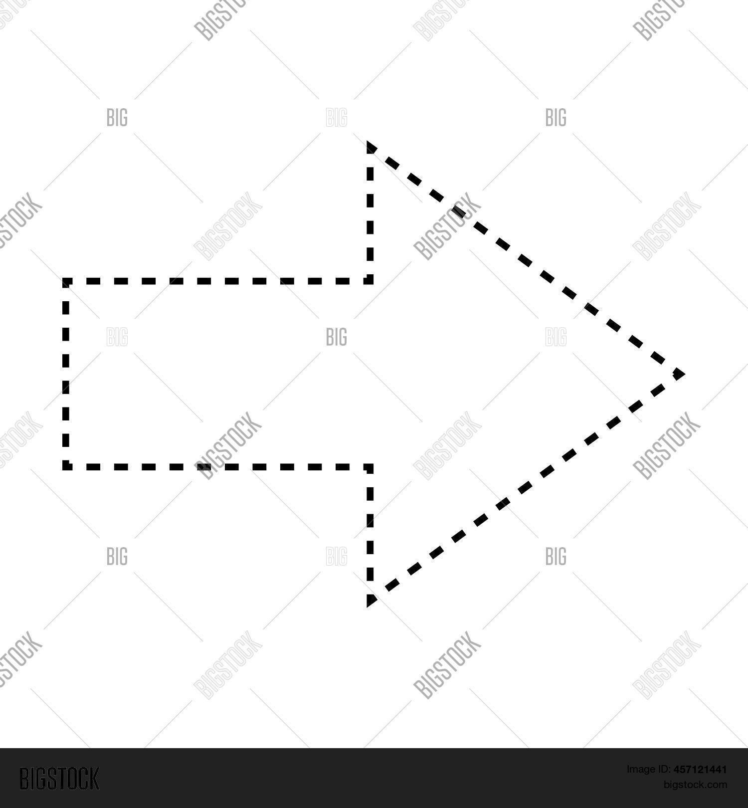Arrow Shape Dashed Vector And Photo Free Trial Bigstock
