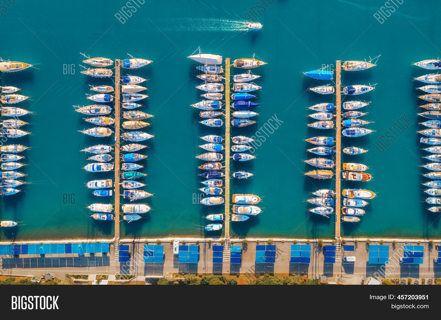 Aerial View Boats Image & Photo (Free Trial) | Bigstock