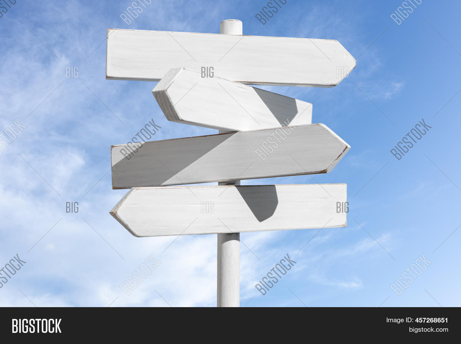 Blank White Signpost Image & Photo (Free Trial) | Bigstock