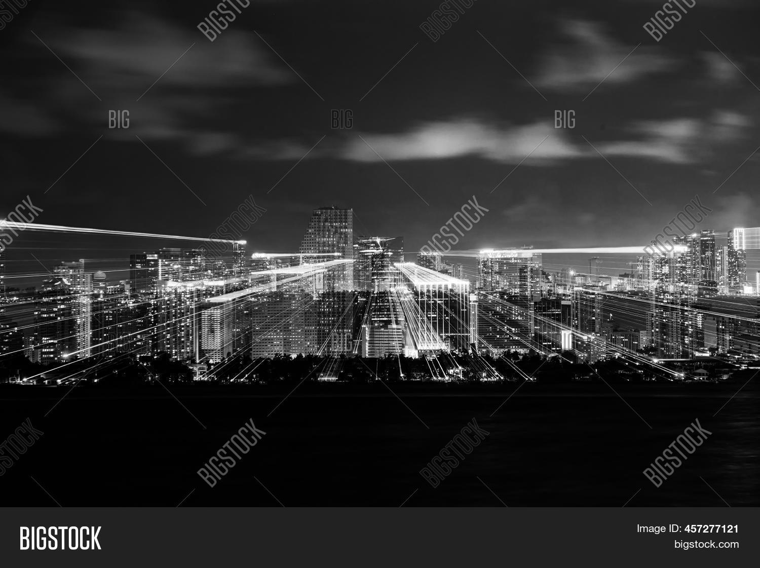 City Lights. Miami Image & Photo (Free Trial) | Bigstock