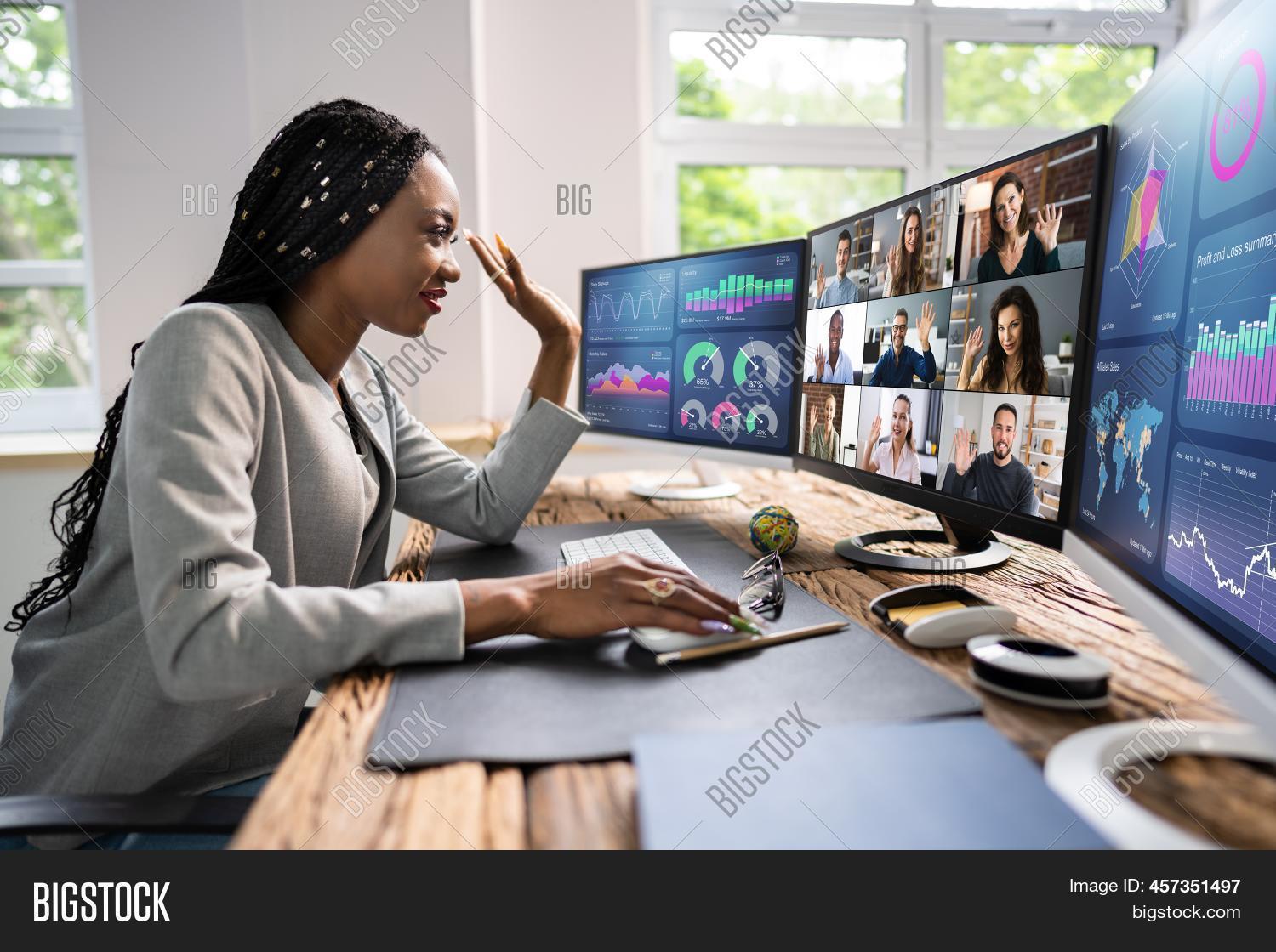 Virtual Telework Image & Photo (Free Trial) | Bigstock