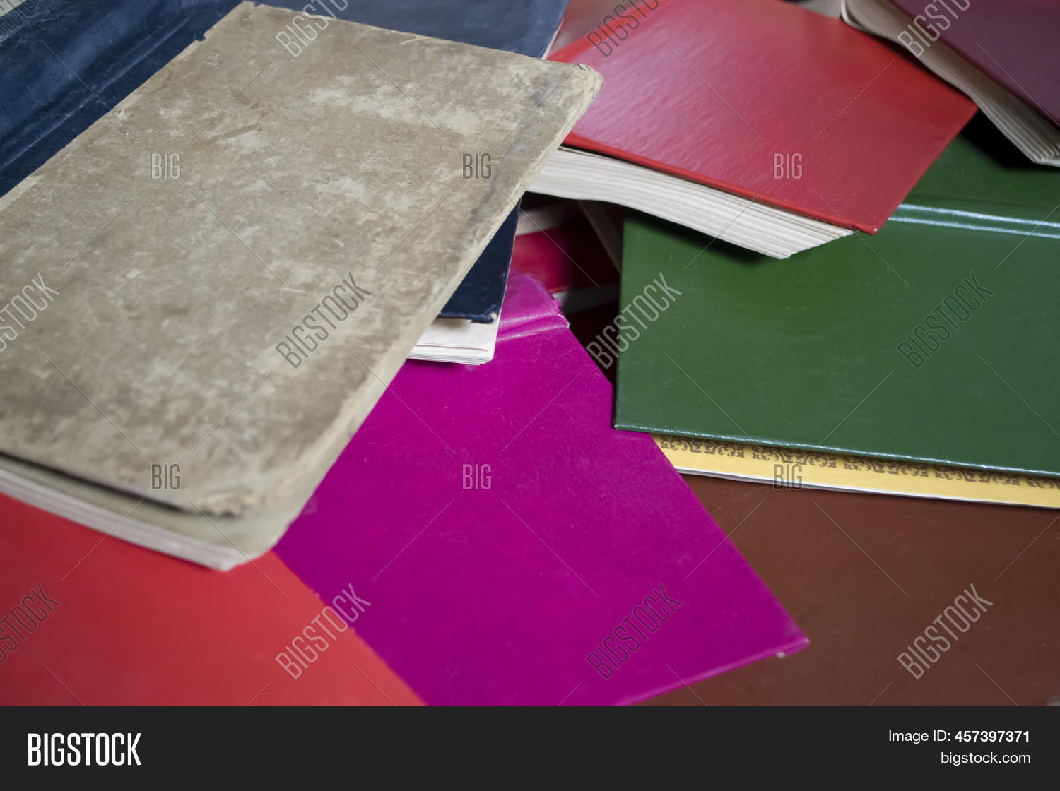 Books Piled . Color Image & Photo (Free Trial) | Bigstock