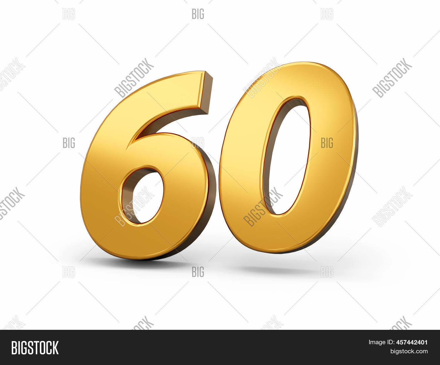 Gold Number 60 Sixty Image & Photo (Free Trial) | Bigstock