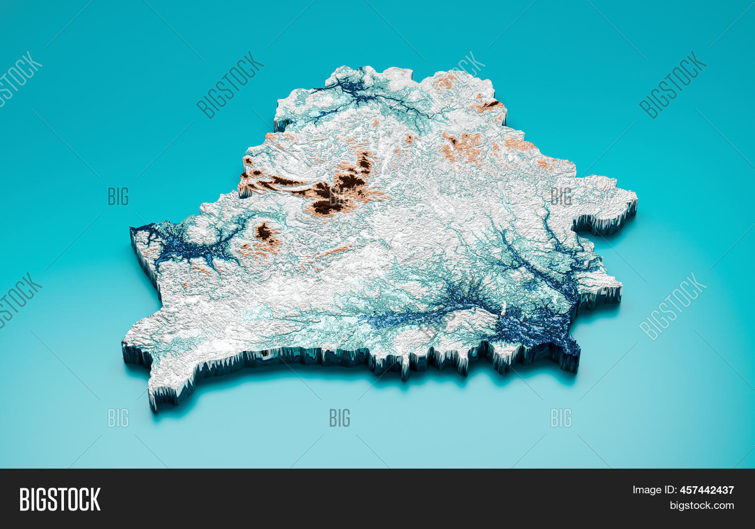 Topographic Belarus Image & Photo (Free Trial) | Bigstock