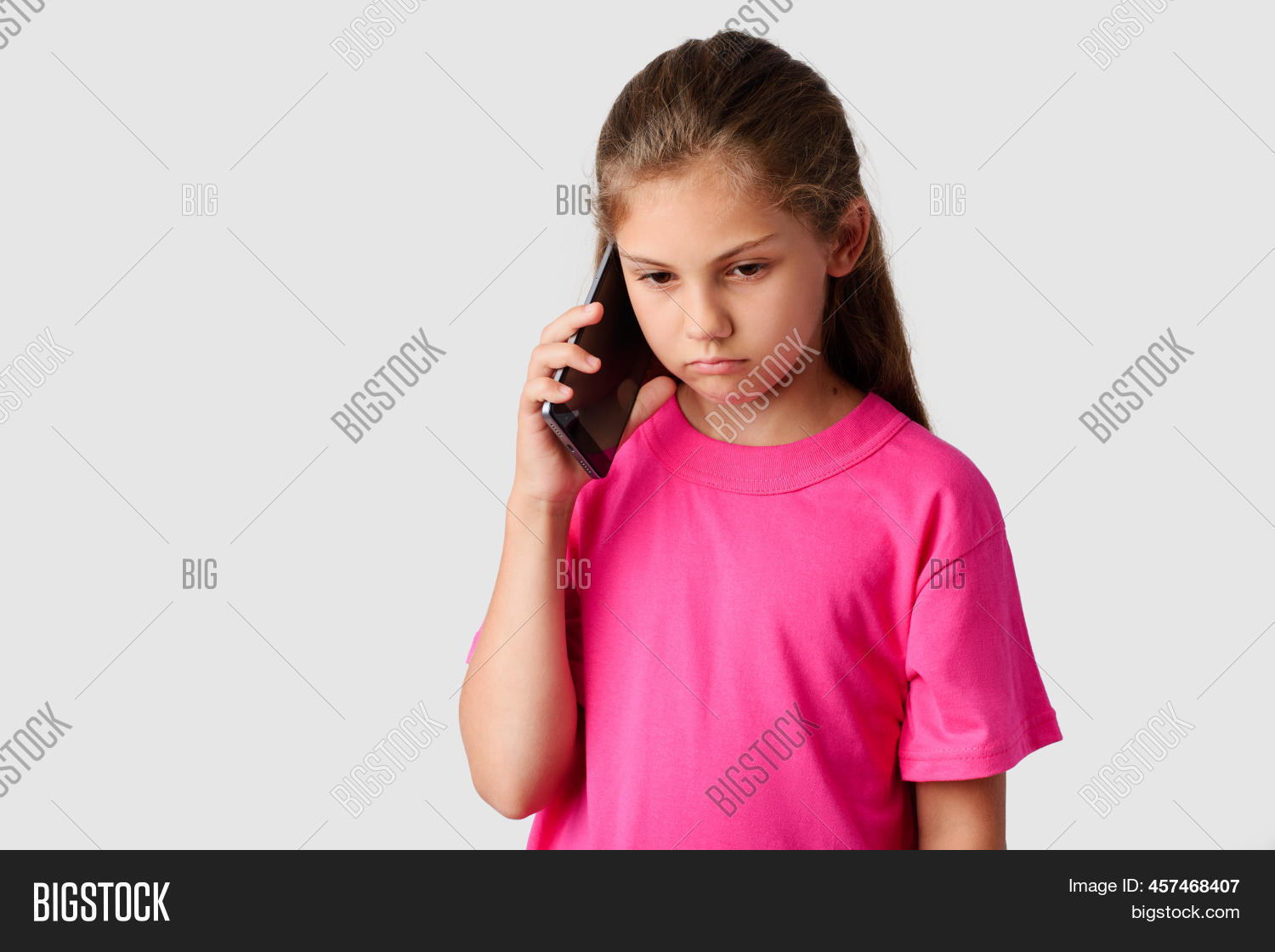 Sad Small Girl Talking Image & Photo (Free Trial) | Bigstock