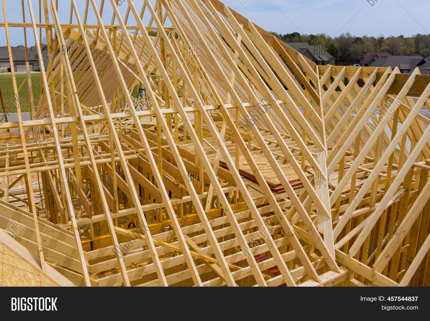 New Build Wooden Truss Image & Photo (Free Trial) | Bigstock