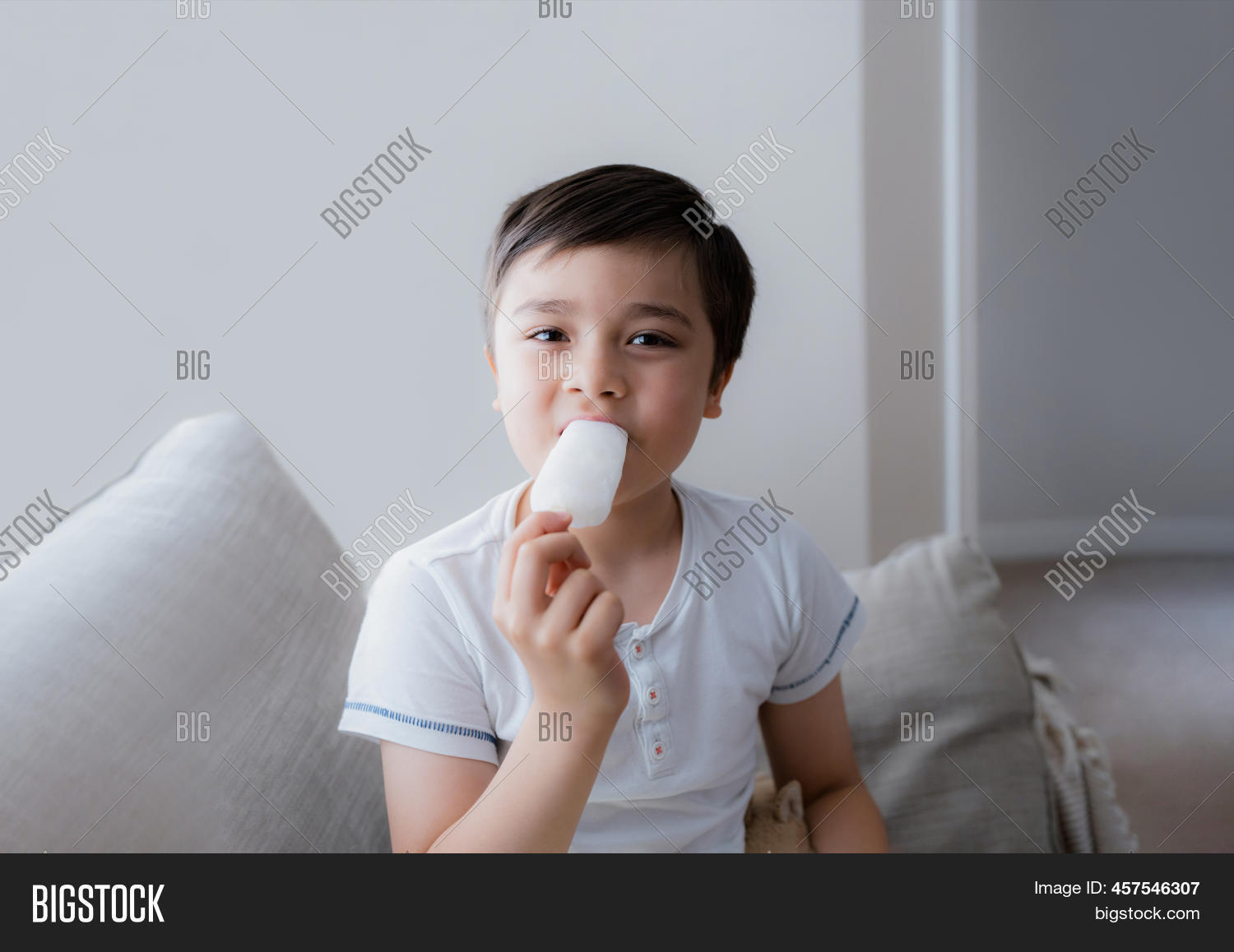 Happy Kid Eating Ice Image & Photo (Free Trial) | Bigstock