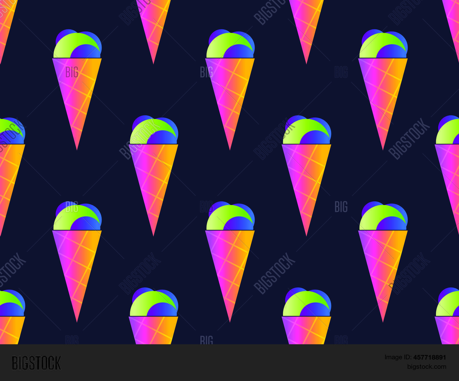Ice Cream Cone Vector & Photo (Free Trial) | Bigstock