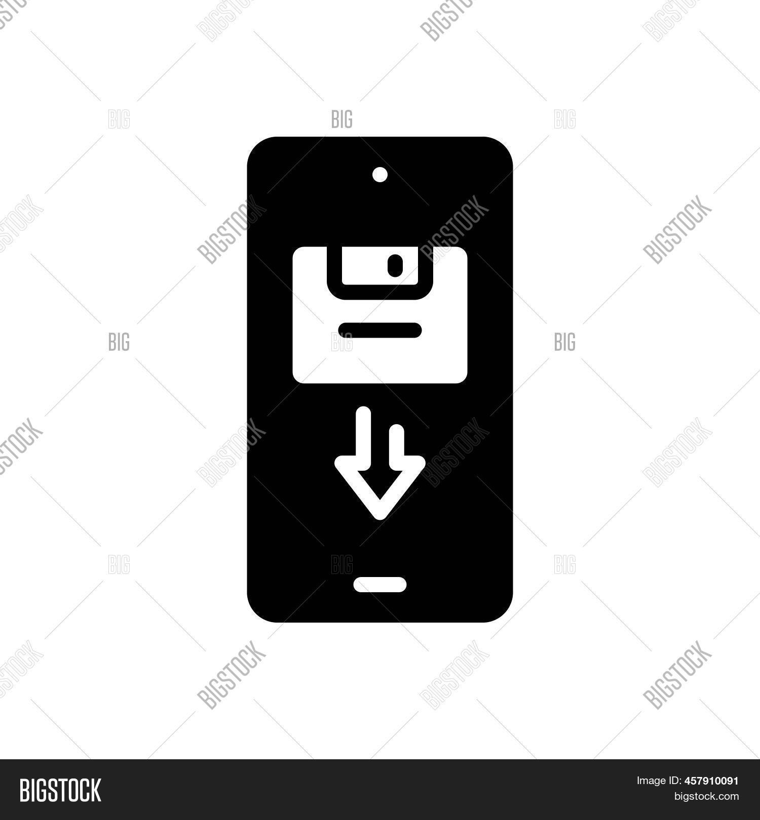 Black Solid Icon Saved Image & Photo (Free Trial) | Bigstock