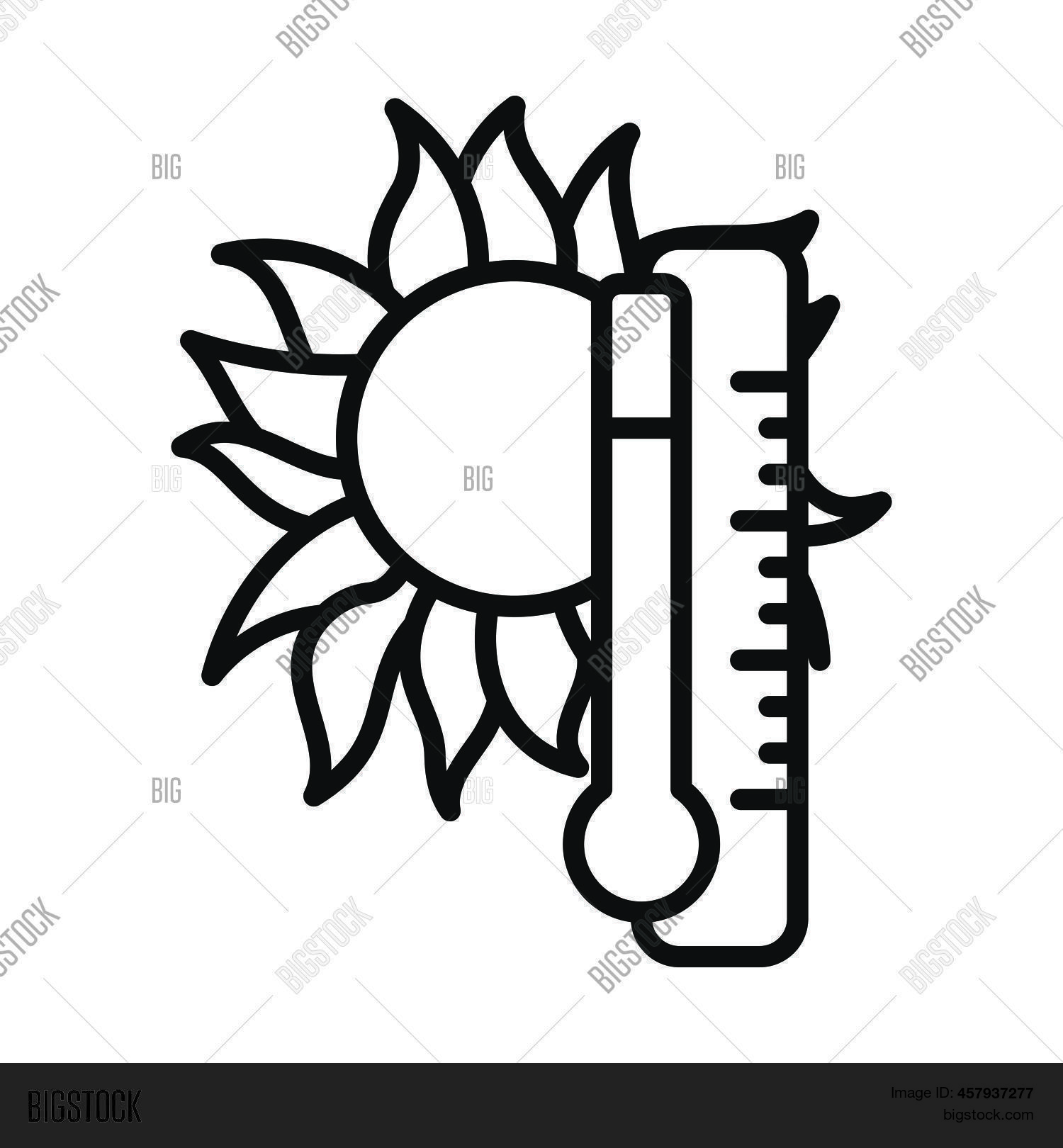 Summer Heat Icon. Vector & Photo (Free Trial) | Bigstock