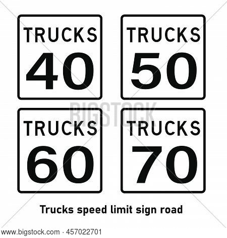 Trucks Speed Limit Vector & Photo (Free Trial) | Bigstock