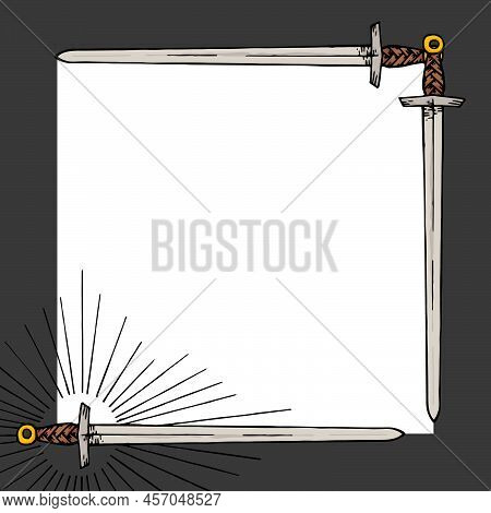 Sword On Paper Retro Vector & Photo (Free Trial) | Bigstock