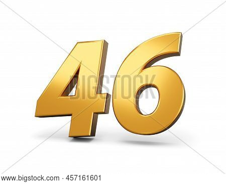 Gold Number 46 Forty Image & Photo (Free Trial) | Bigstock