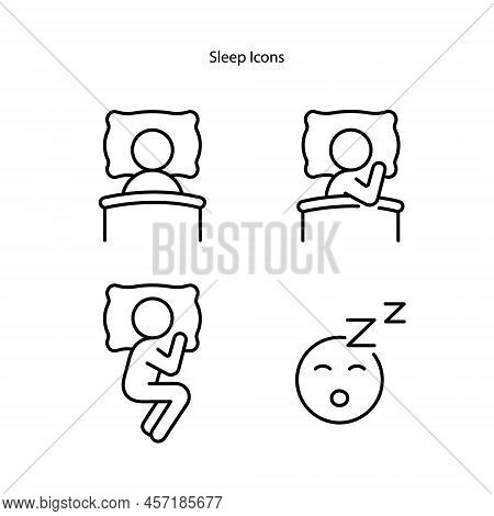 Sleeping Icons Vector & Photo (Free Trial) | Bigstock