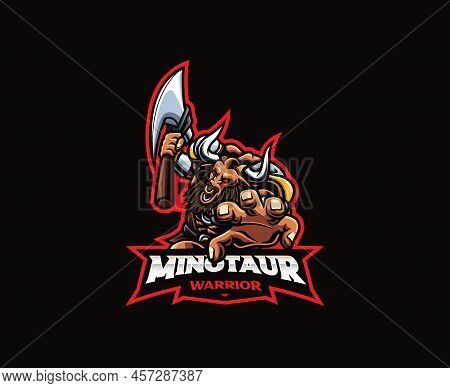 Minotaur Mascot Logo Vector & Photo (Free Trial) | Bigstock