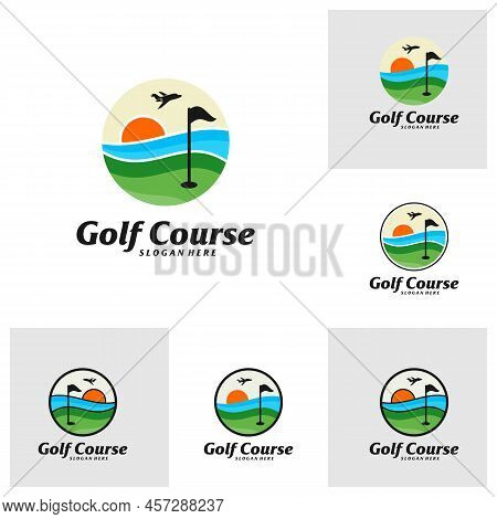 Set Golf Course Logo Vector & Photo (Free Trial) | Bigstock