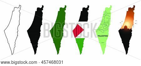 Vector Map Palestine Vector & Photo (Free Trial) | Bigstock