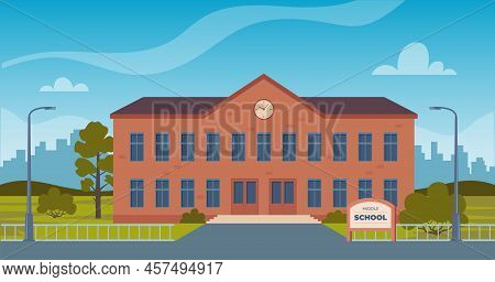 School Building Empty Vector & Photo (Free Trial) | Bigstock