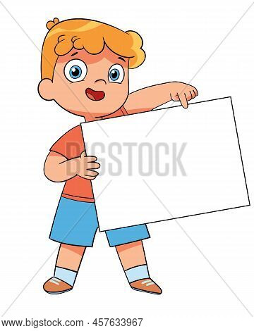 Boy Holding Blank Vector & Photo (Free Trial) | Bigstock