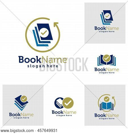 Set Book Check Logo Vector & Photo (Free Trial) | Bigstock