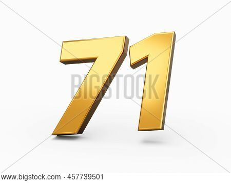 Gold Number 71 Seventy Image & Photo (Free Trial) | Bigstock