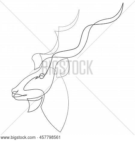 One Line Kudu Vector & Photo (Free Trial) | Bigstock