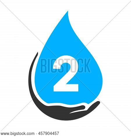 Letter 2 Hand Water Vector & Photo (Free Trial) | Bigstock