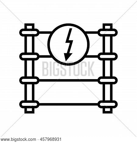 Electric Fence Icon Vector & Photo (Free Trial) | Bigstock