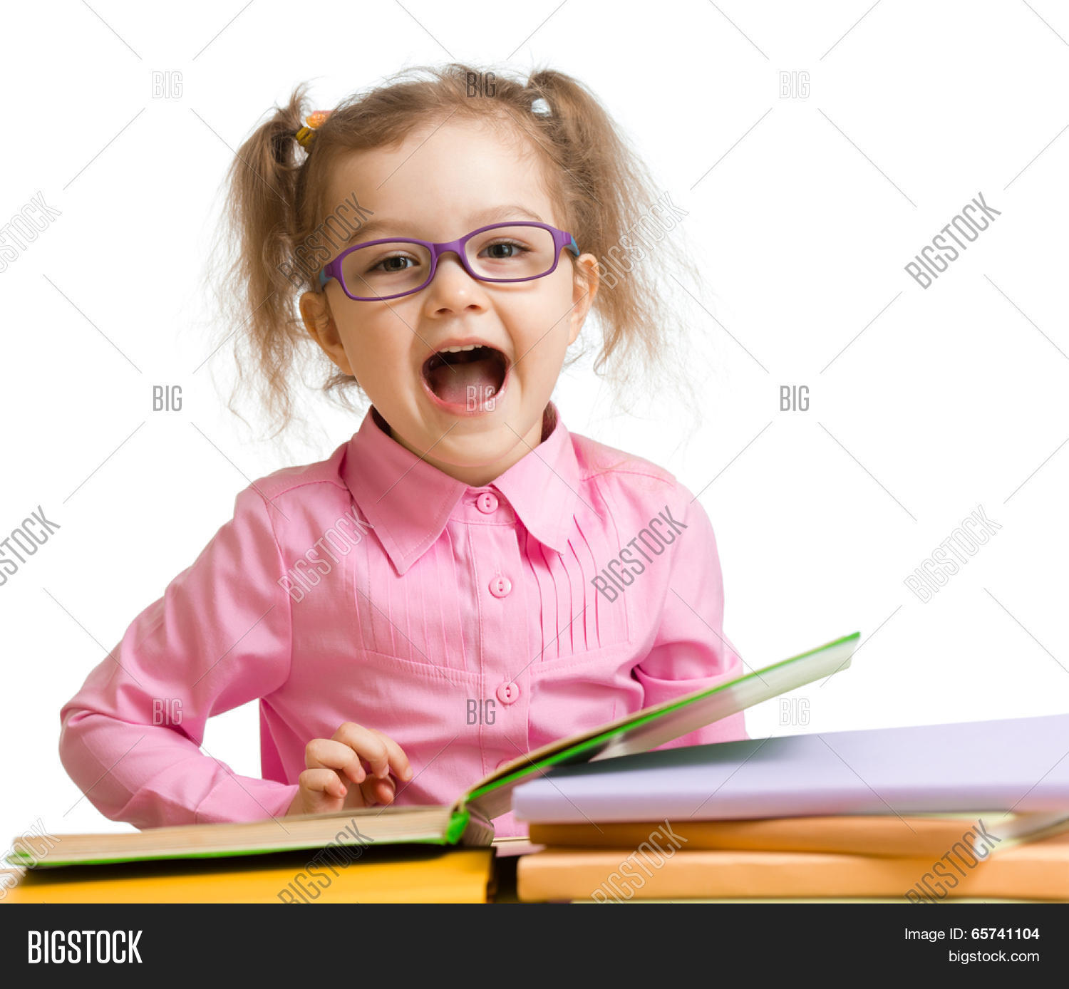 Funny Kid Girl Glasses Image & Photo (Free Trial) | Bigstock