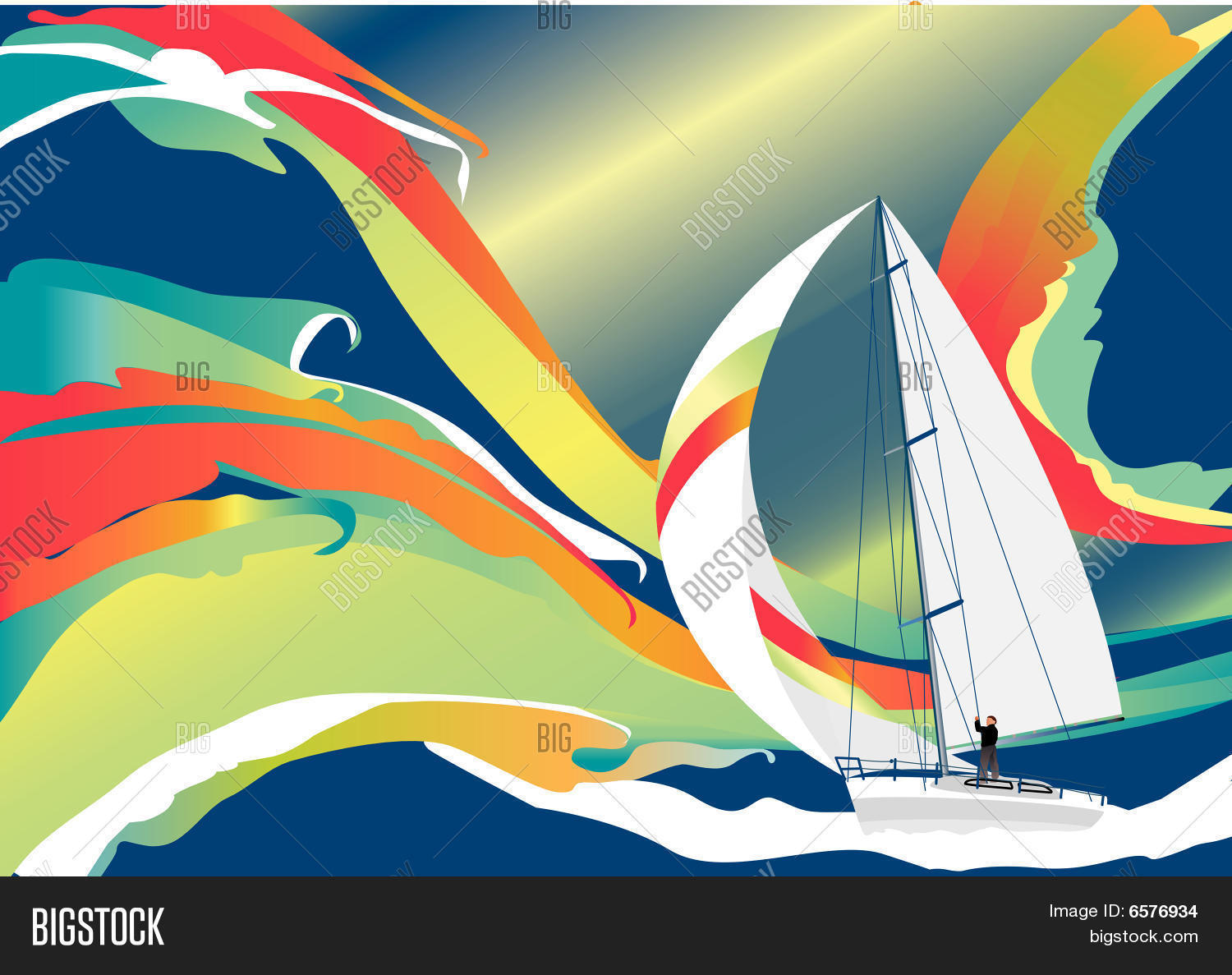 Waves Boat Vector & Photo (Free Trial) | Bigstock