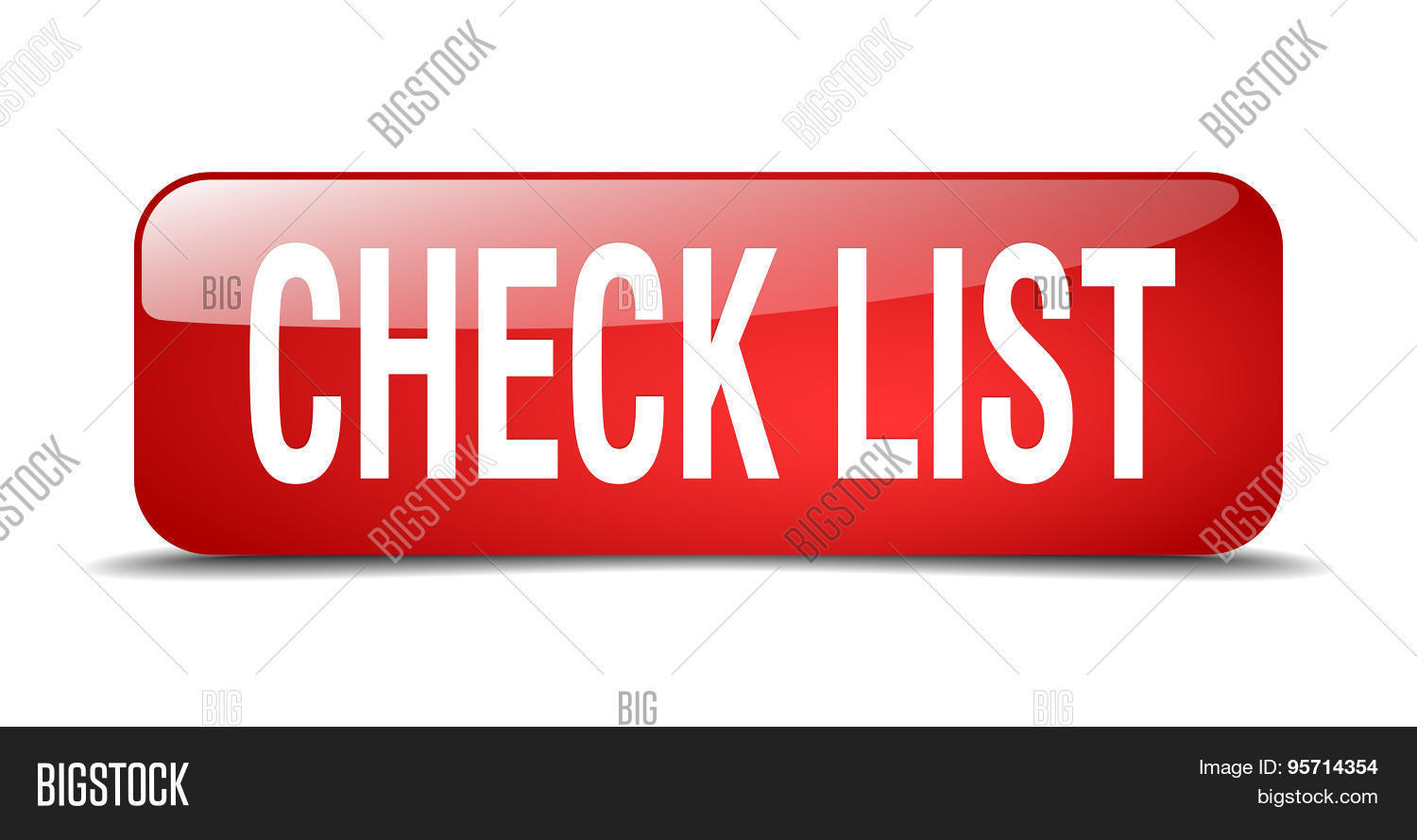 Check List Red Square Vector & Photo (Free Trial) | Bigstock