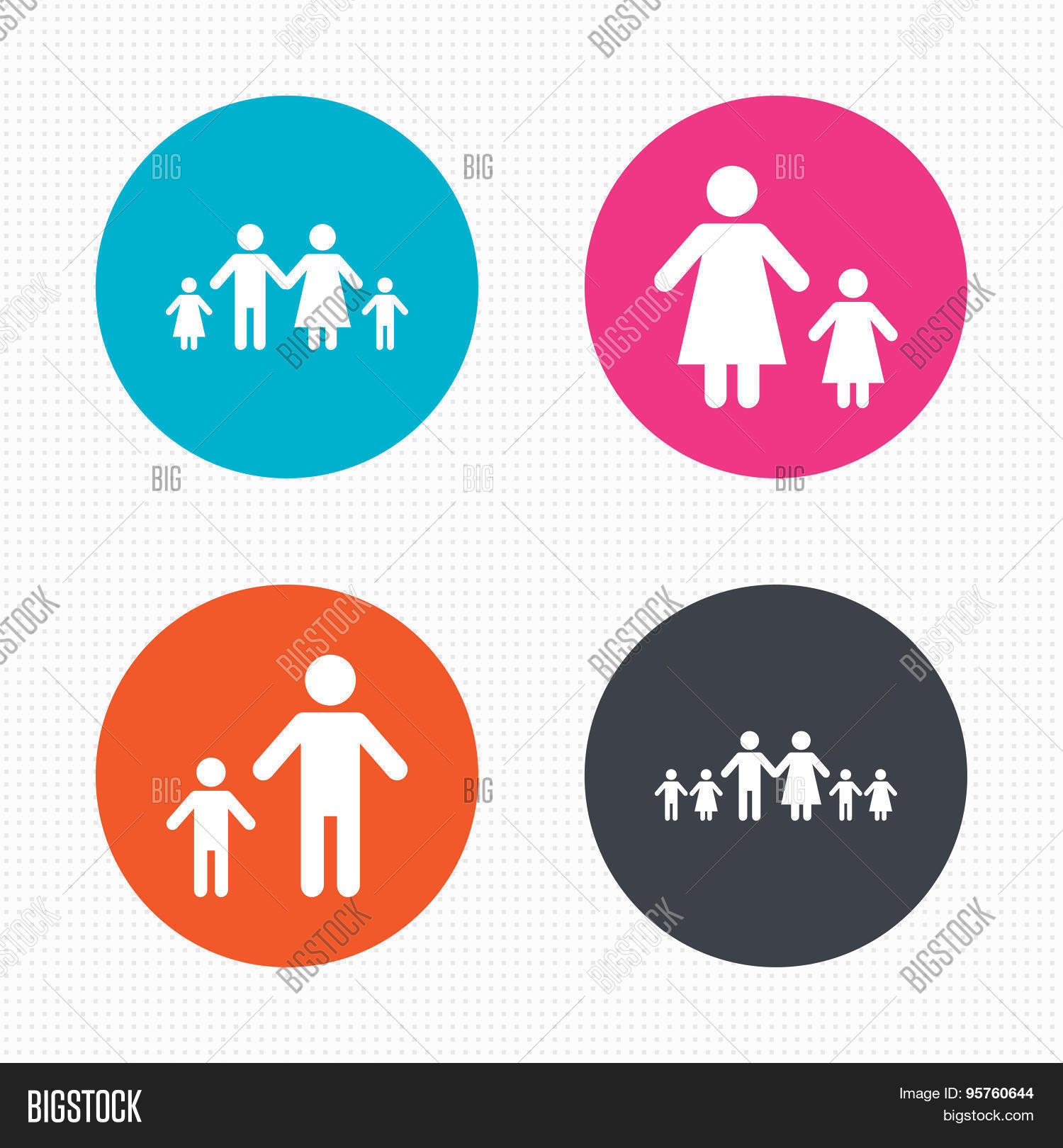 Family Two Children Vector & Photo (Free Trial) | Bigstock