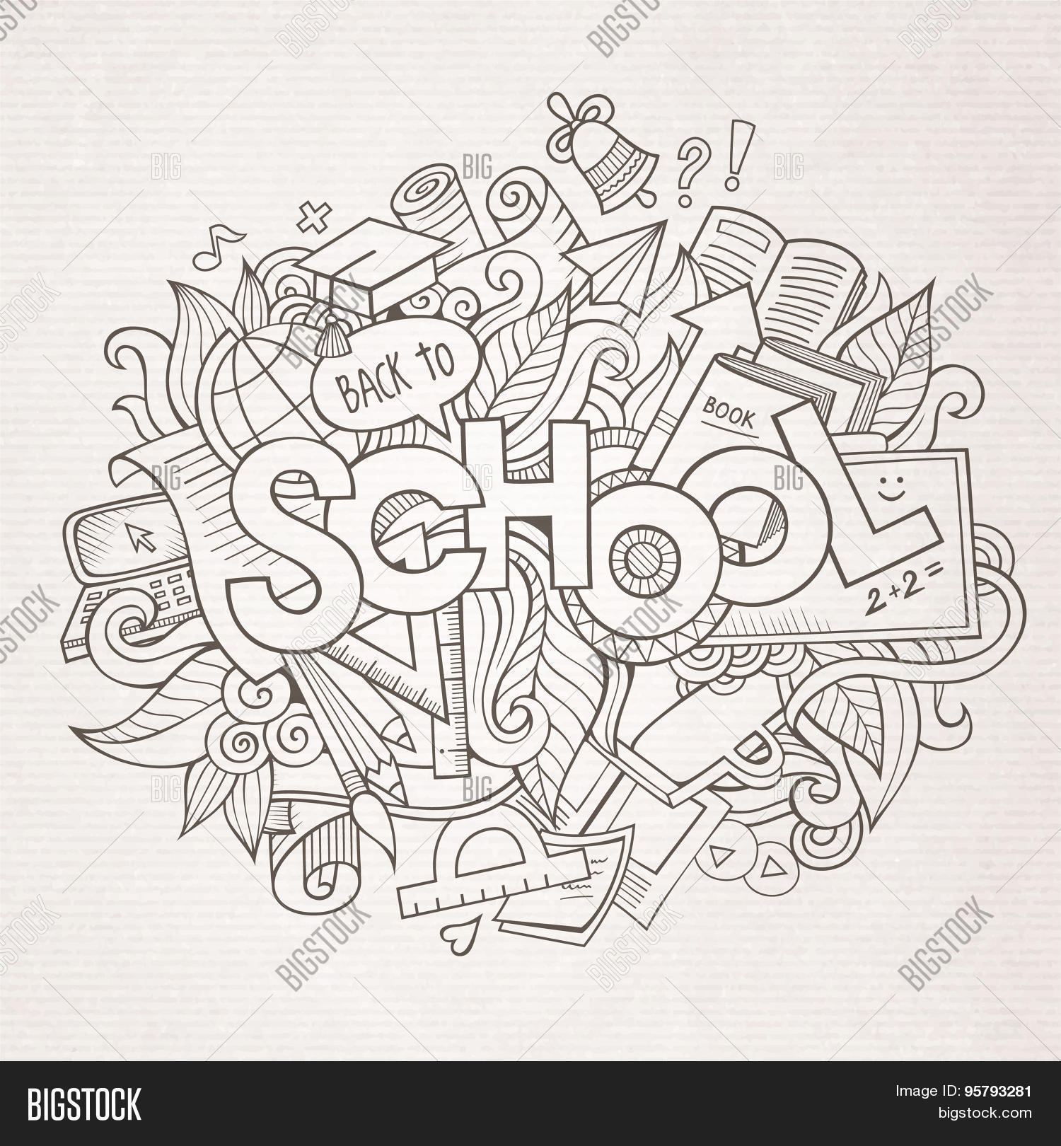School Hand Lettering Vector & Photo (Free Trial) | Bigstock