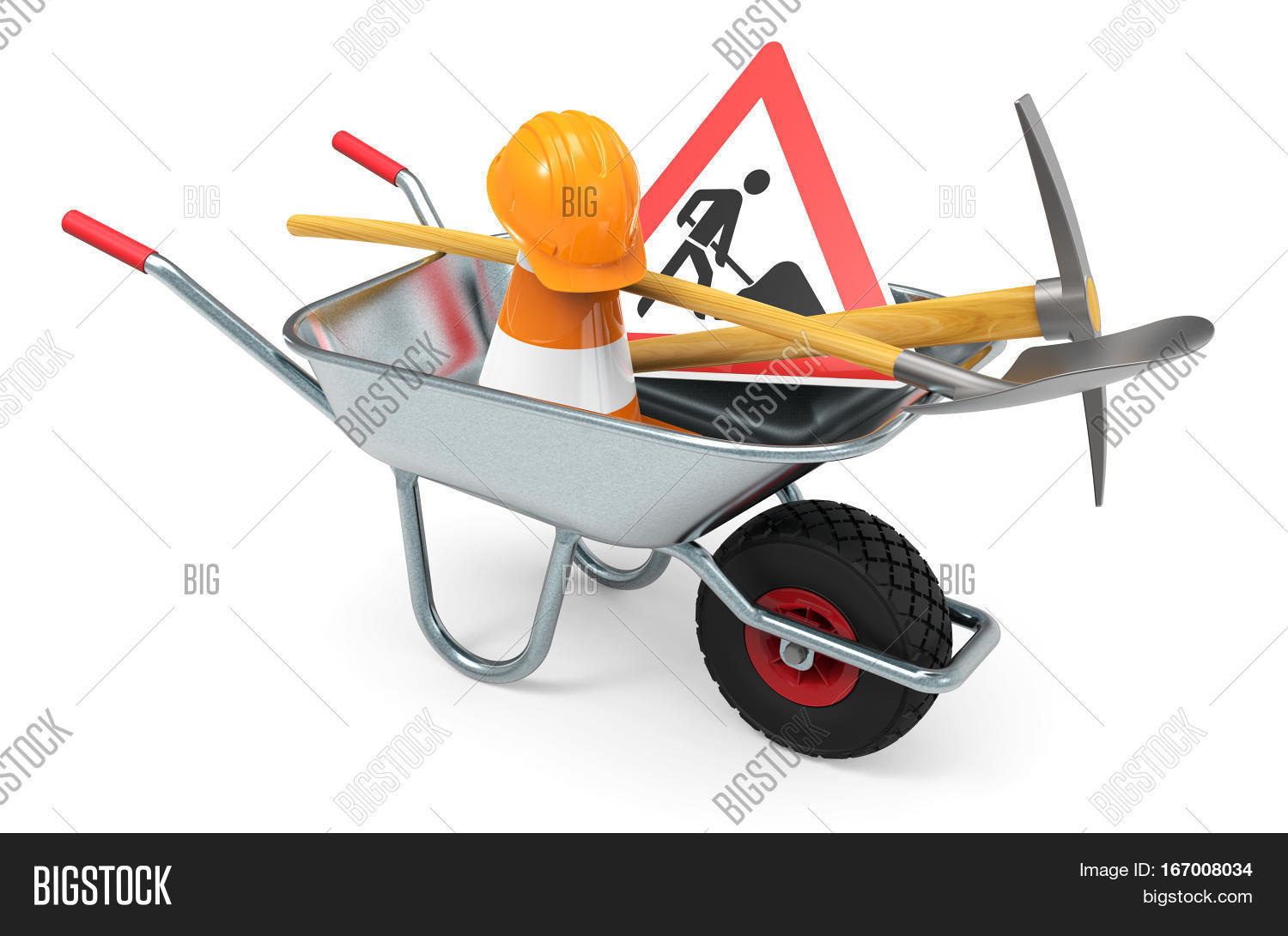 Wheelbarrow Shovel Image Photo Free Trial Bigstock