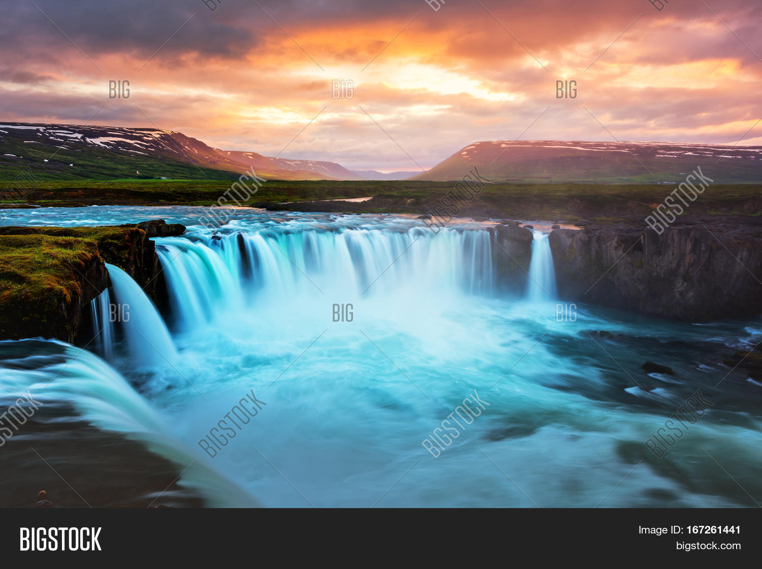 Godafoss Waterfall On Image & Photo (Free Trial) | Bigstock
