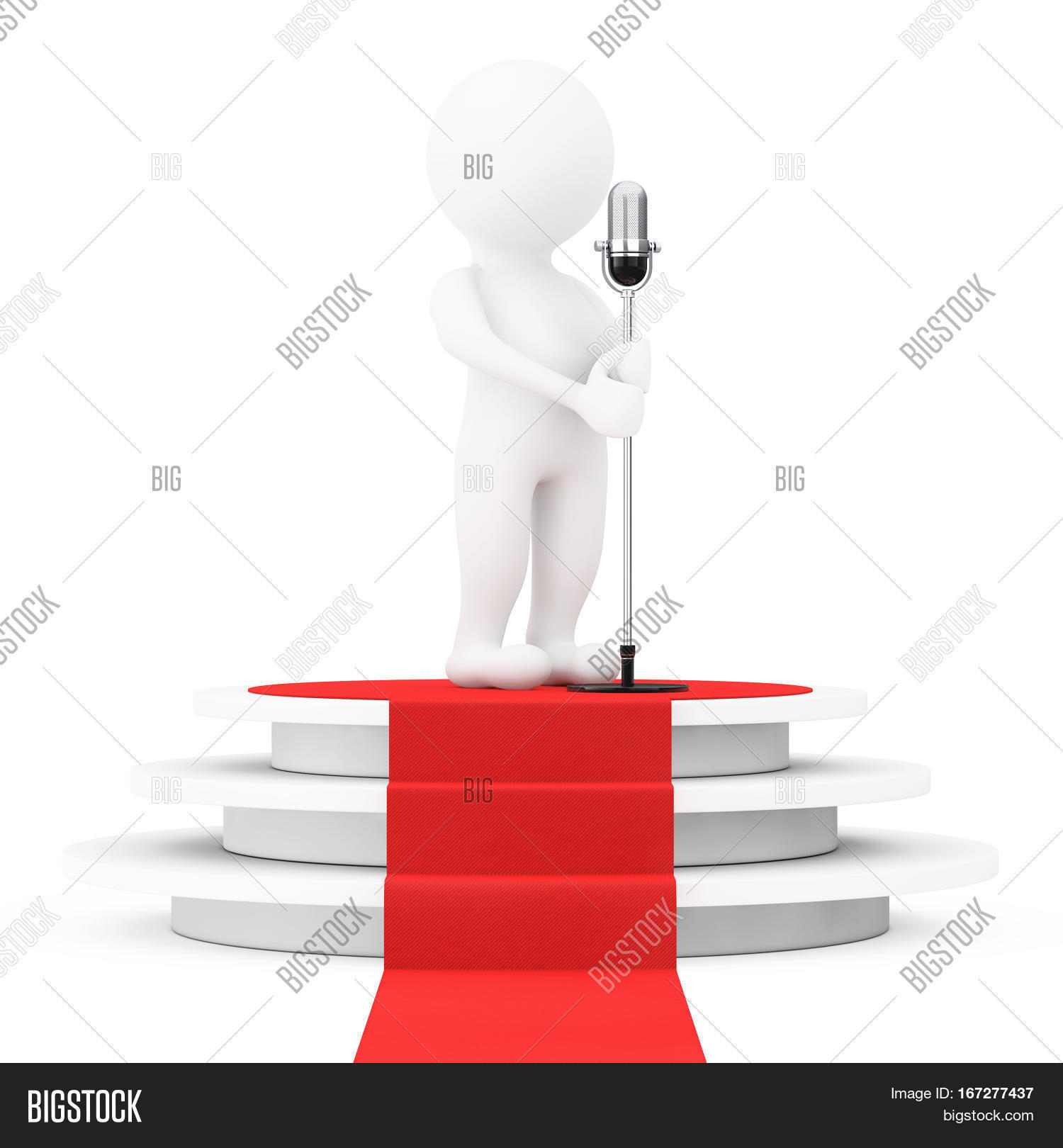 3d White Singer Person Image & Photo (Free Trial) | Bigstock