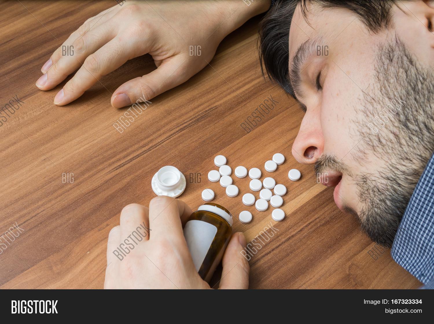 Overdose Pills. Man Image & Photo (Free Trial) | Bigstock
