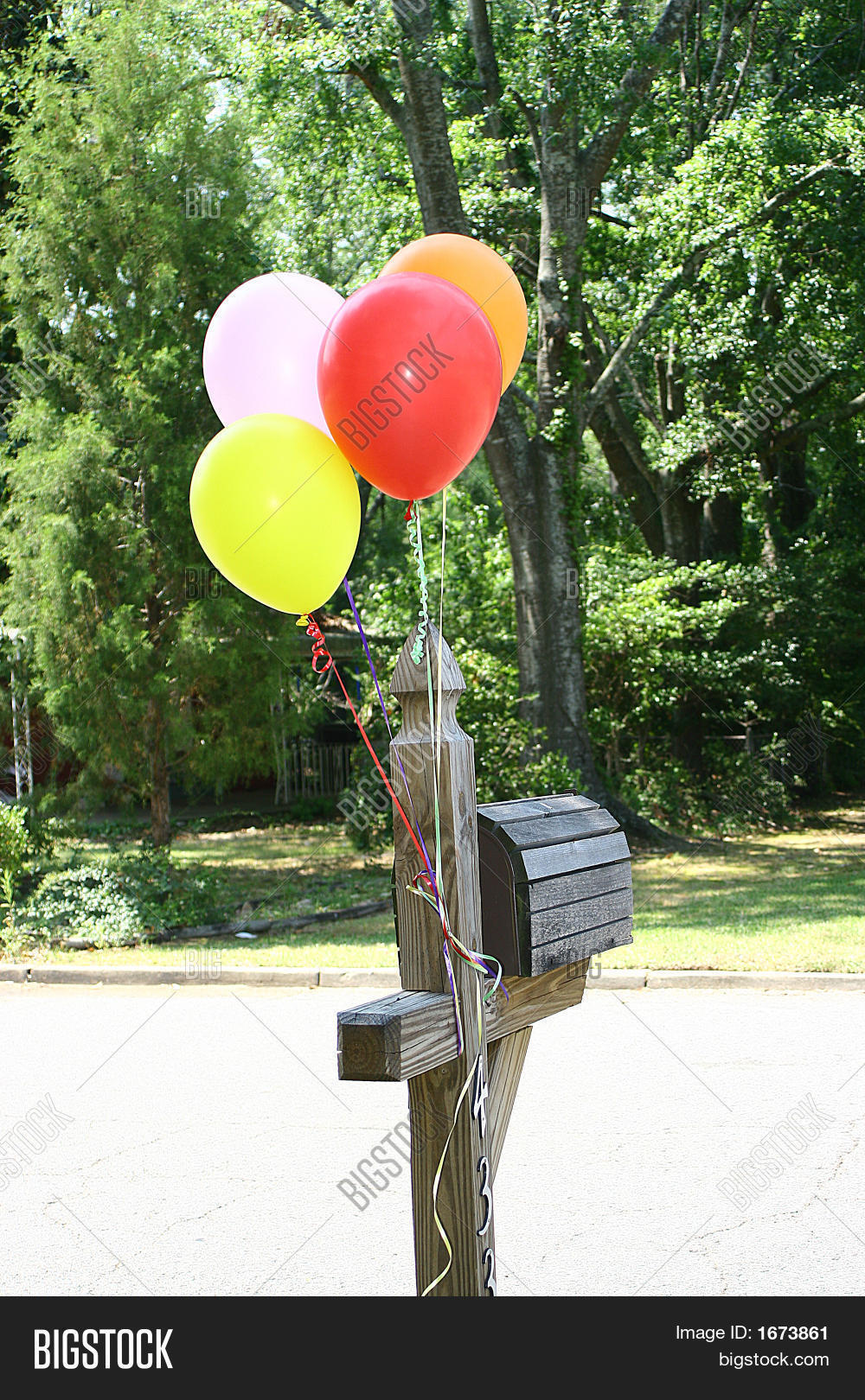 Balloons On Mailbox Image & Photo (Free Trial) | Bigstock