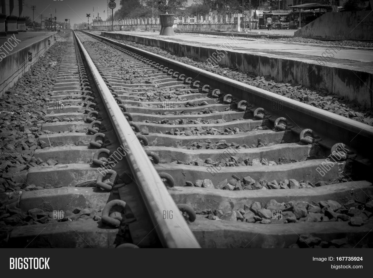 Black White Railway Image & Photo (Free Trial) | Bigstock