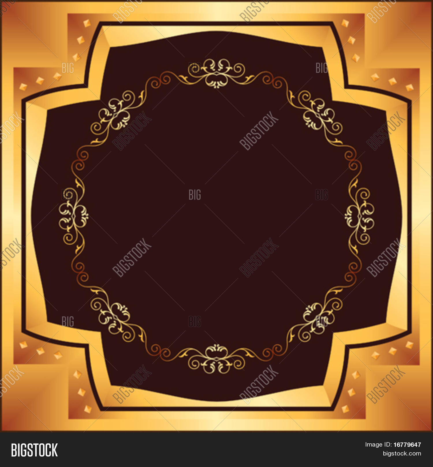 Gold Frame Design Vector & Photo (Free Trial) | Bigstock