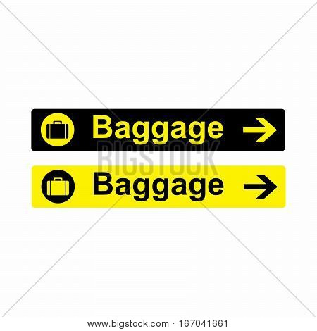 Airport Baggage Sign Vector & Photo (Free Trial) | Bigstock