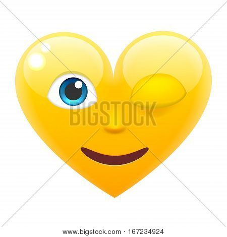Winking Heart Smile Vector & Photo (Free Trial) | Bigstock