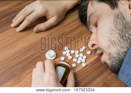 Overdose Pills. Man Image & Photo (Free Trial) | Bigstock