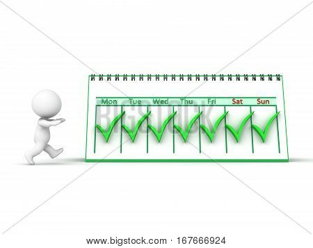 3D Character Week Image & Photo (Free Trial) | Bigstock
