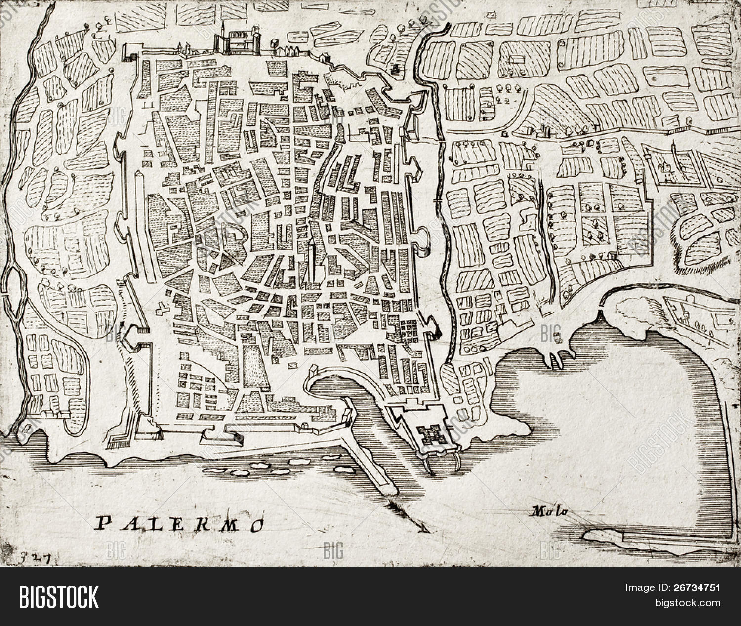 Old Map Palermo, Main Image & Photo (Free Trial) | Bigstock