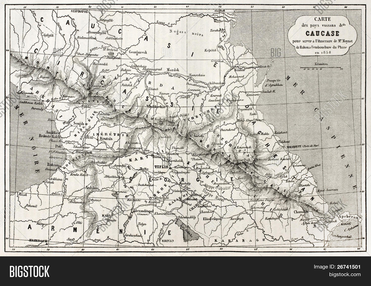 Old Caucasus Map. Image & Photo (Free Trial) | Bigstock