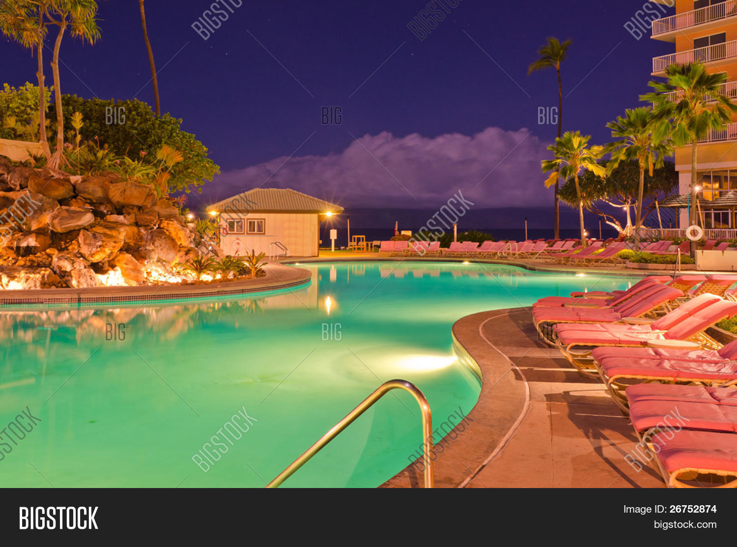 Resort Pool Night View Image & Photo (Free Trial) | Bigstock