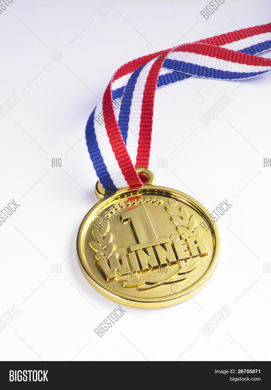 Gold Medal Ribbon On Image & Photo (Free Trial) | Bigstock